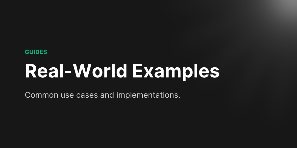Real-World Examples - laravel-zap-docs